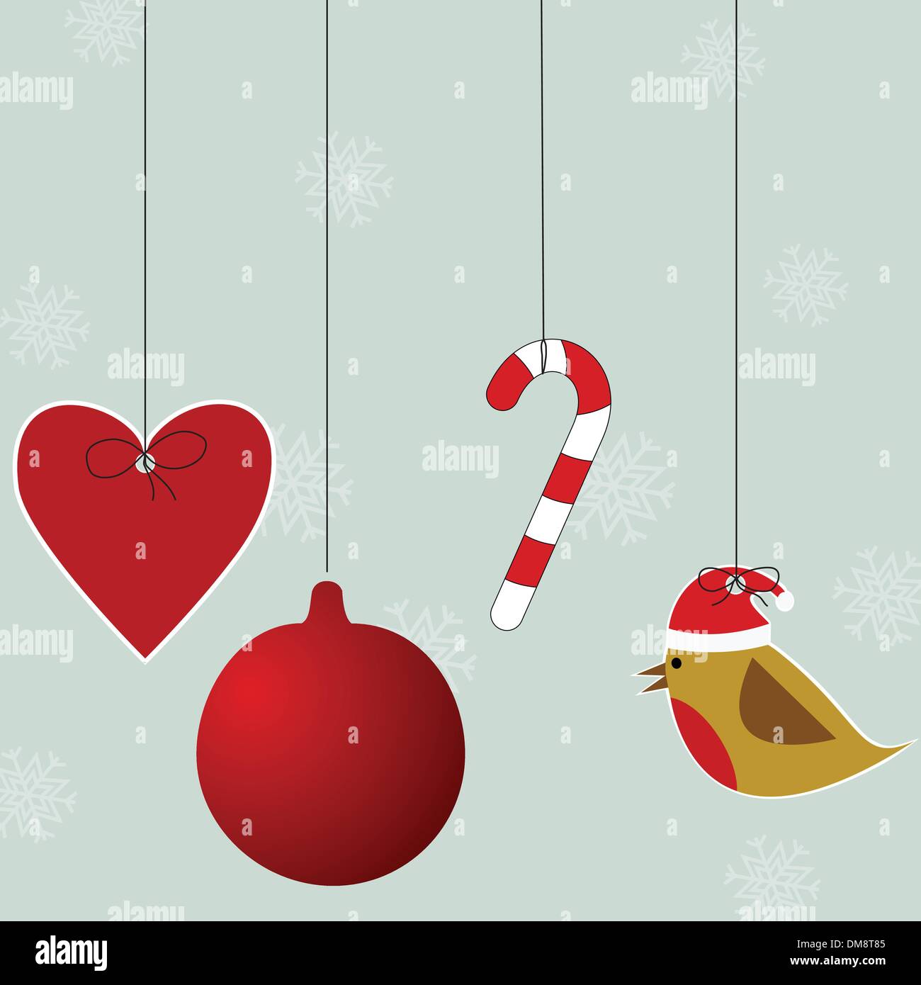 Christmas decorations festive ornaments Stock Vector Images - Alamy