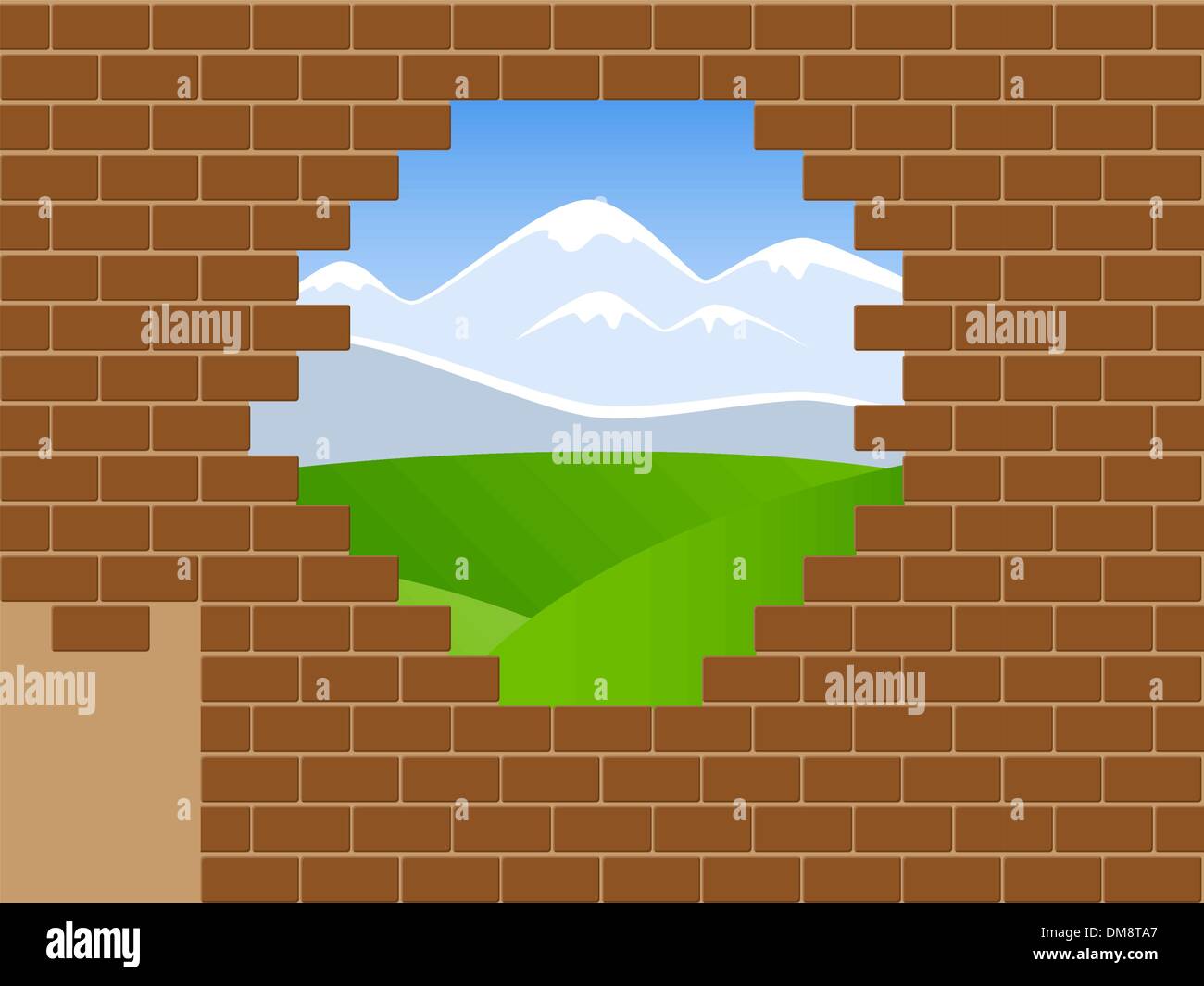 Bricks mountain Stock Vector Images - Alamy