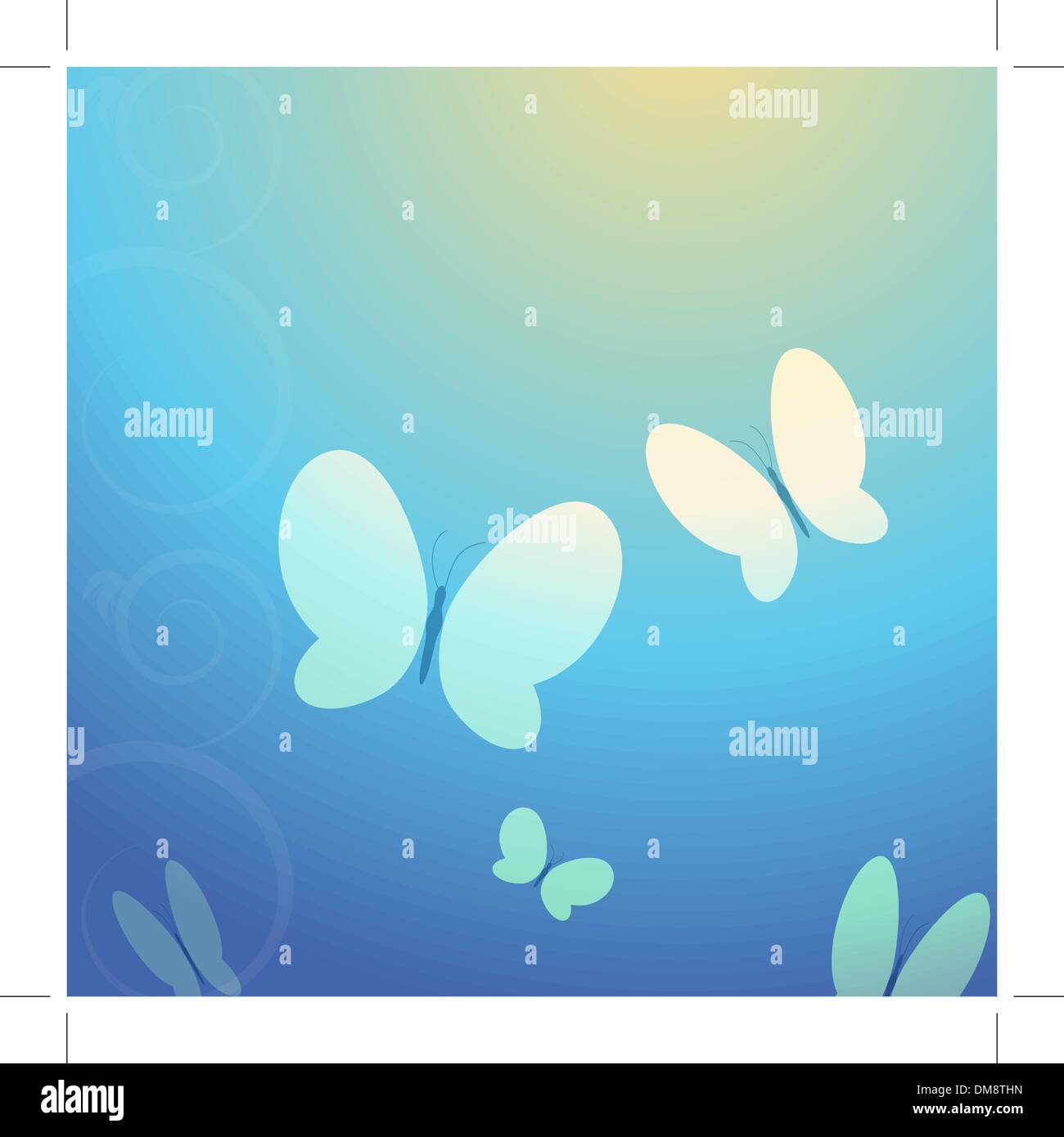 Butterflies Rising to The Sun Stock Vector Image & Art - Alamy