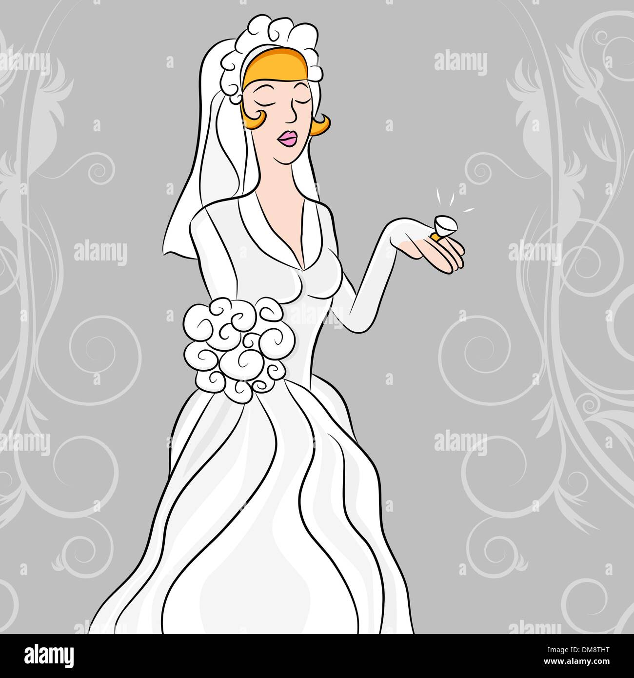 Bride on background new Stock Vector Images - Alamy