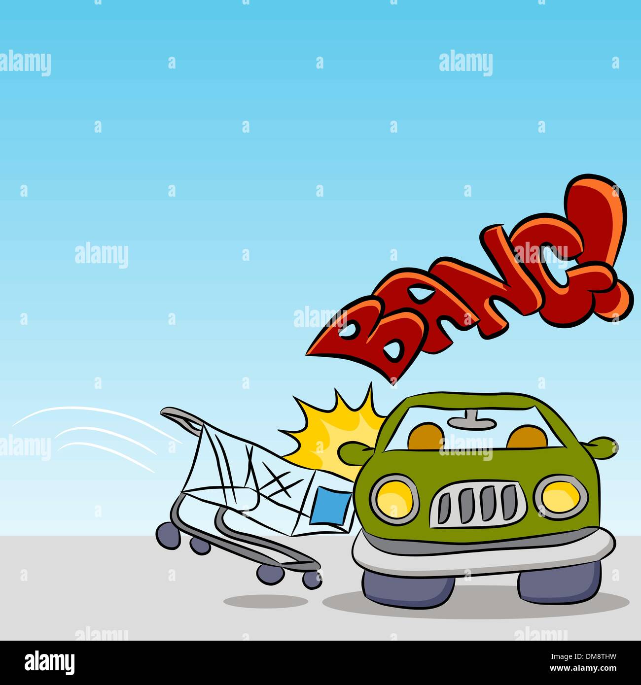 Parking shopping cart Stock Vector Images - Alamy