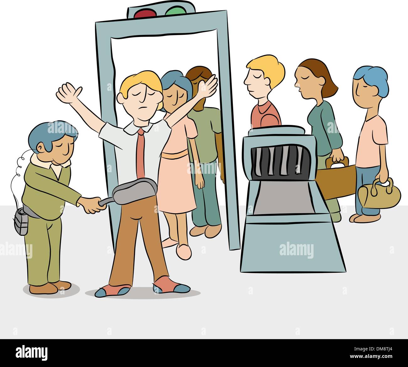 Security checkpoint in airport Stock Vector Images - Alamy