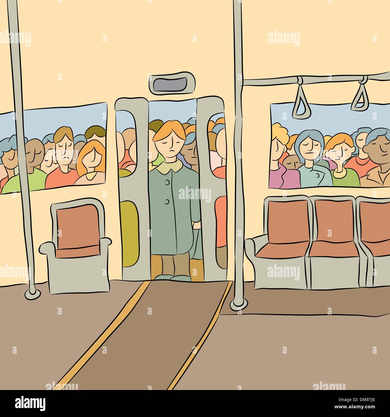 Commuting crowd Stock Vector Images - Alamy