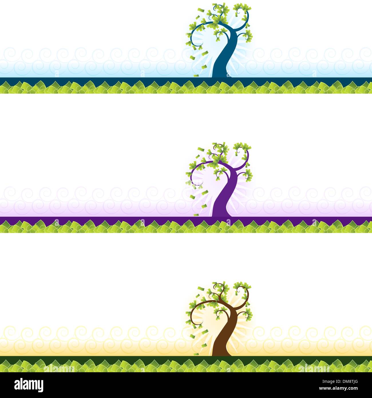 Money Tree Banner Set Stock Vector Image & Art - Alamy