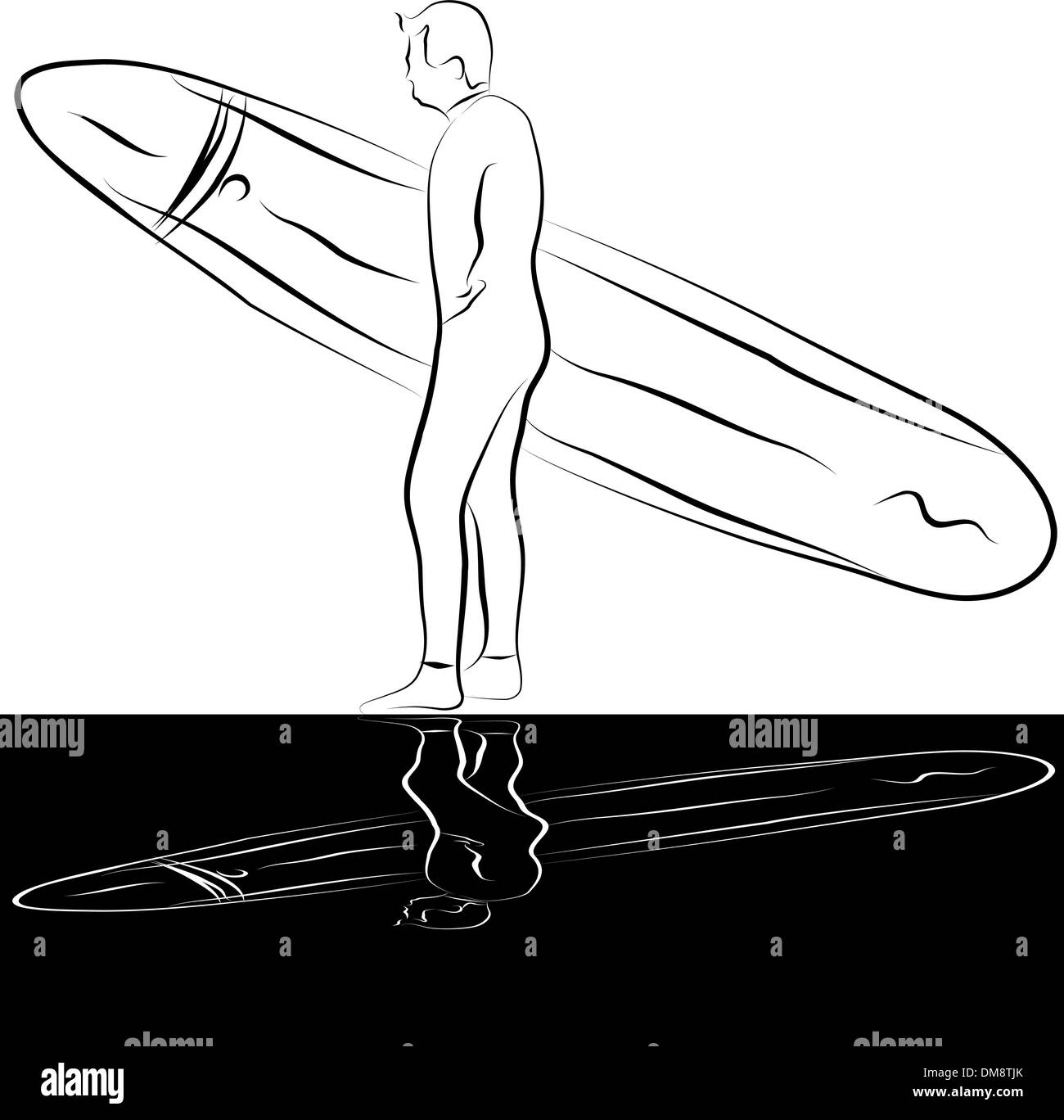 Surfer drawing hi-res stock photography and images - Alamy