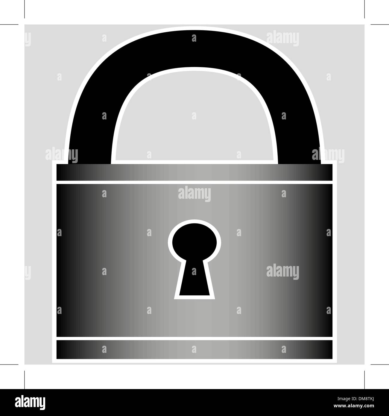 Pad lock icon vector vectors hi-res stock photography and images - Alamy