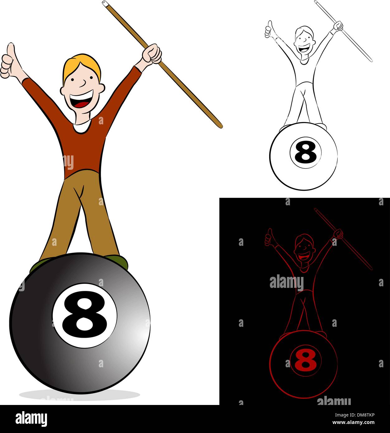 Pool Game Player Stock Vector Image & Art - Alamy