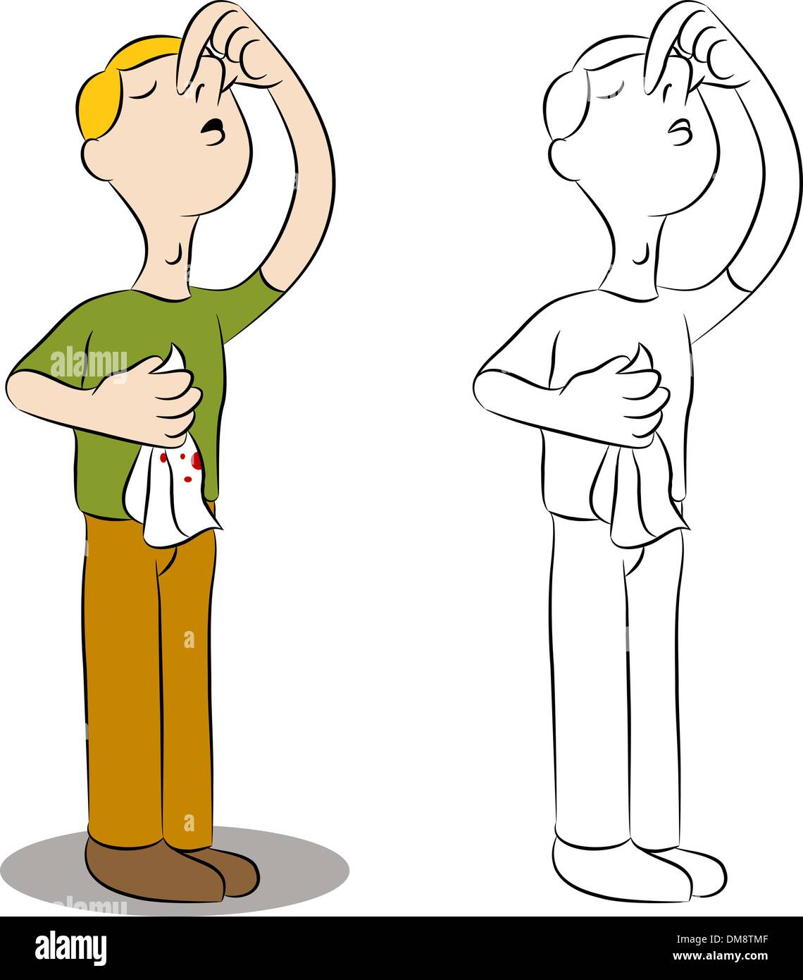 Nose bleed vector hi-res stock photography and images - Alamy