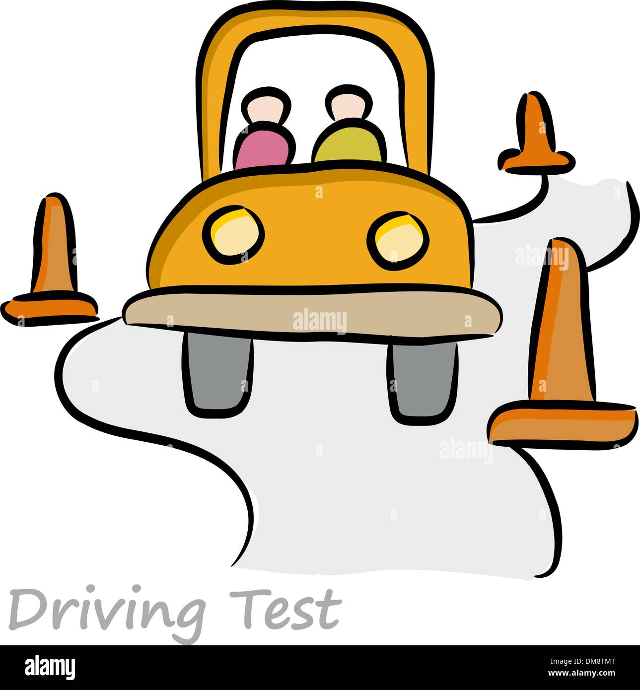 Driving Test Drawing Stock Vector Image & Art - Alamy