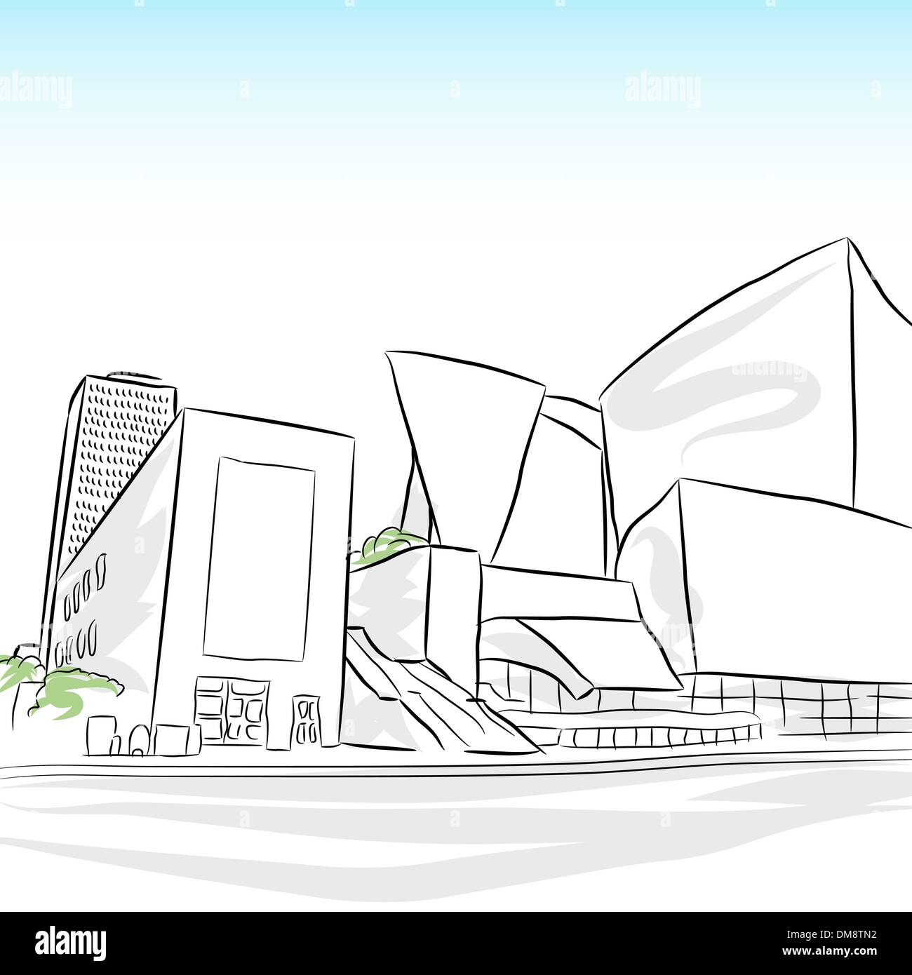 Los angeles skyline Stock Vector Images - Alamy