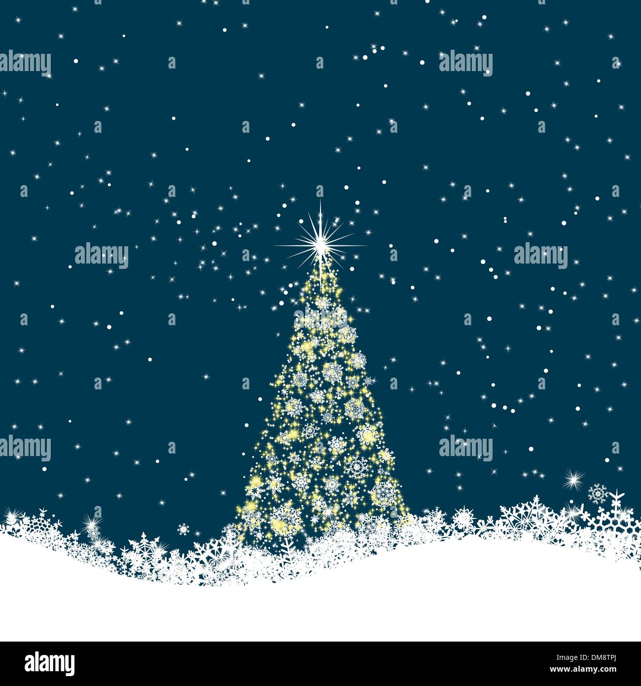 Snowflakes winter card Stock Vector Images - Alamy