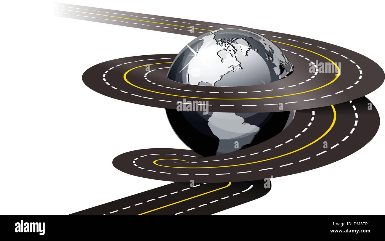 Spiral road concept illustration Stock Vector Image & Art - Alamy