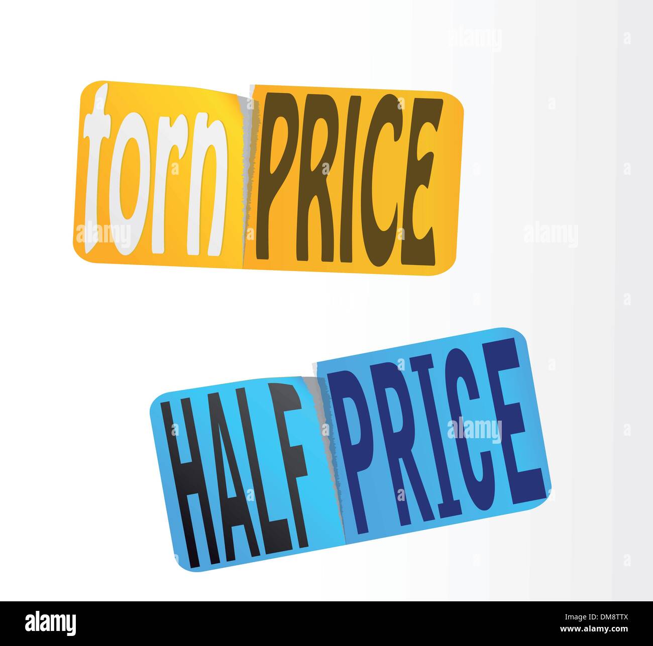 Yellow sticker illustration on Stock Vector Images - Alamy