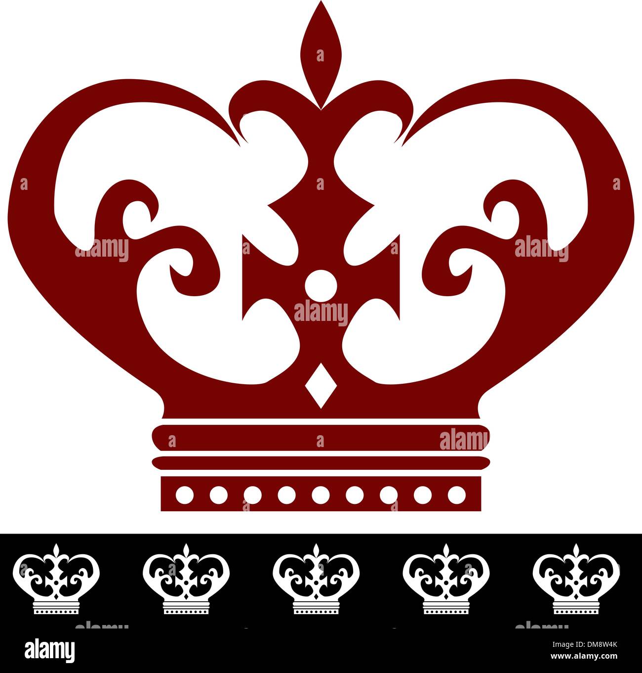King Crown Icon and Border Stock Vector Image & Art - Alamy