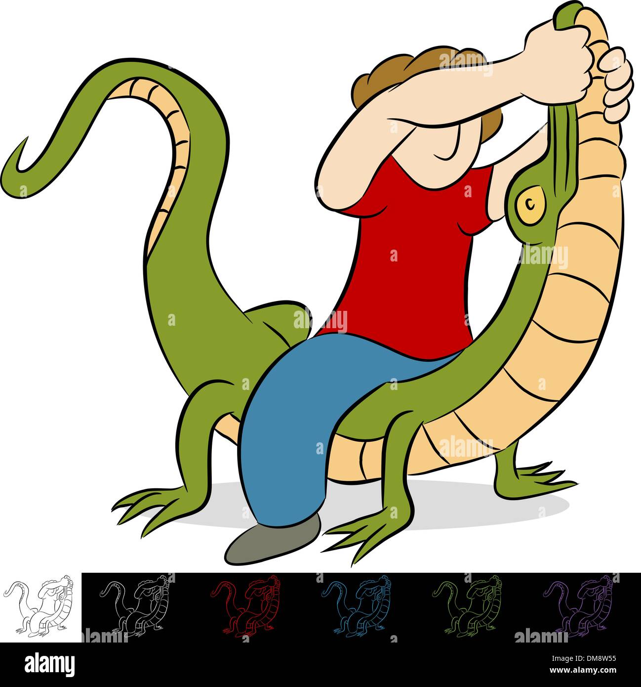 Alligator wrestling Stock Vector Images - Alamy