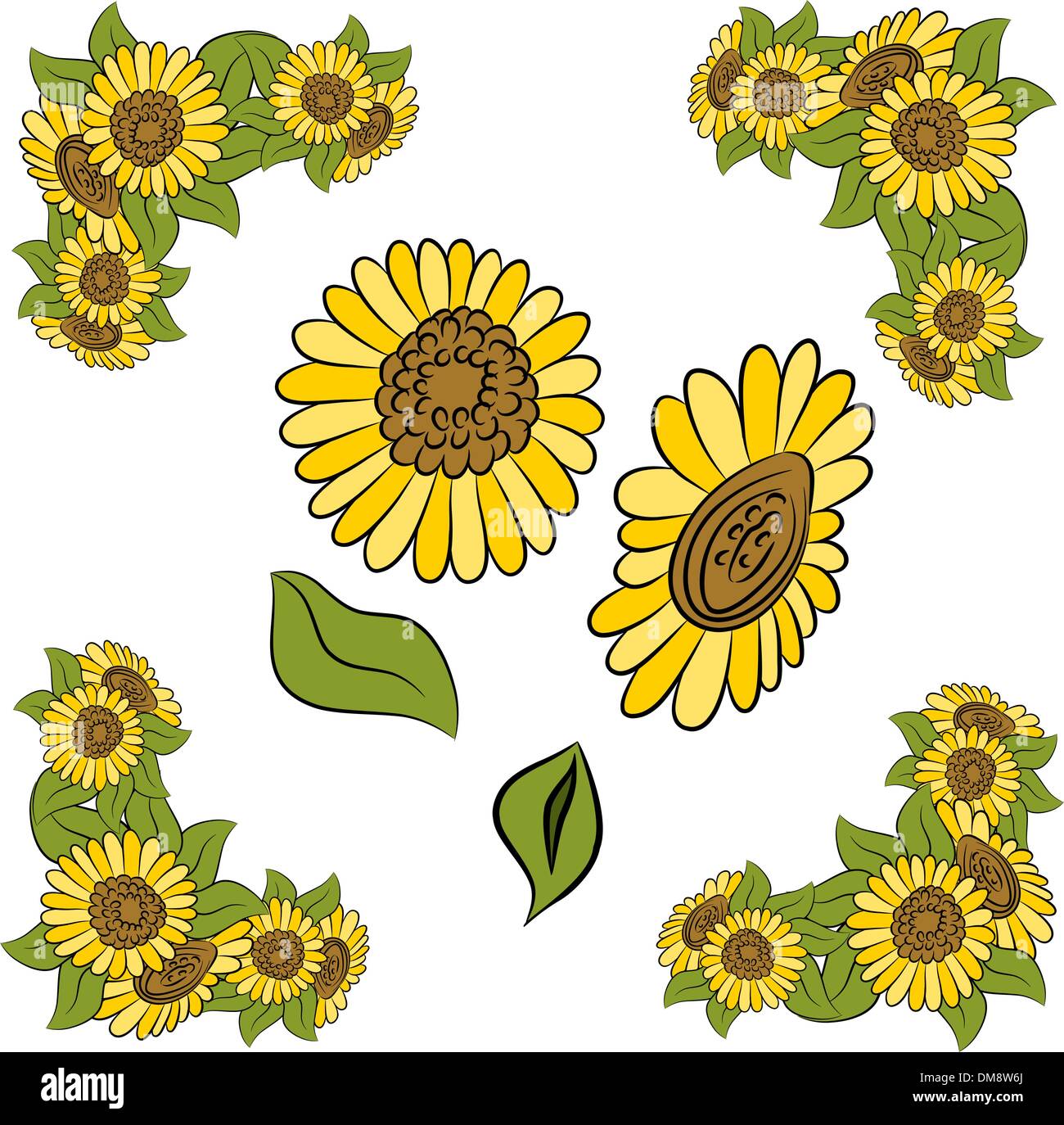 Plants sunflowers Stock Vector Images - Alamy
