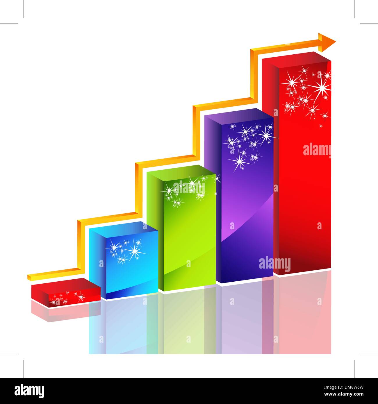 Sparkling Bar Chart Stock Vector Image & Art - Alamy