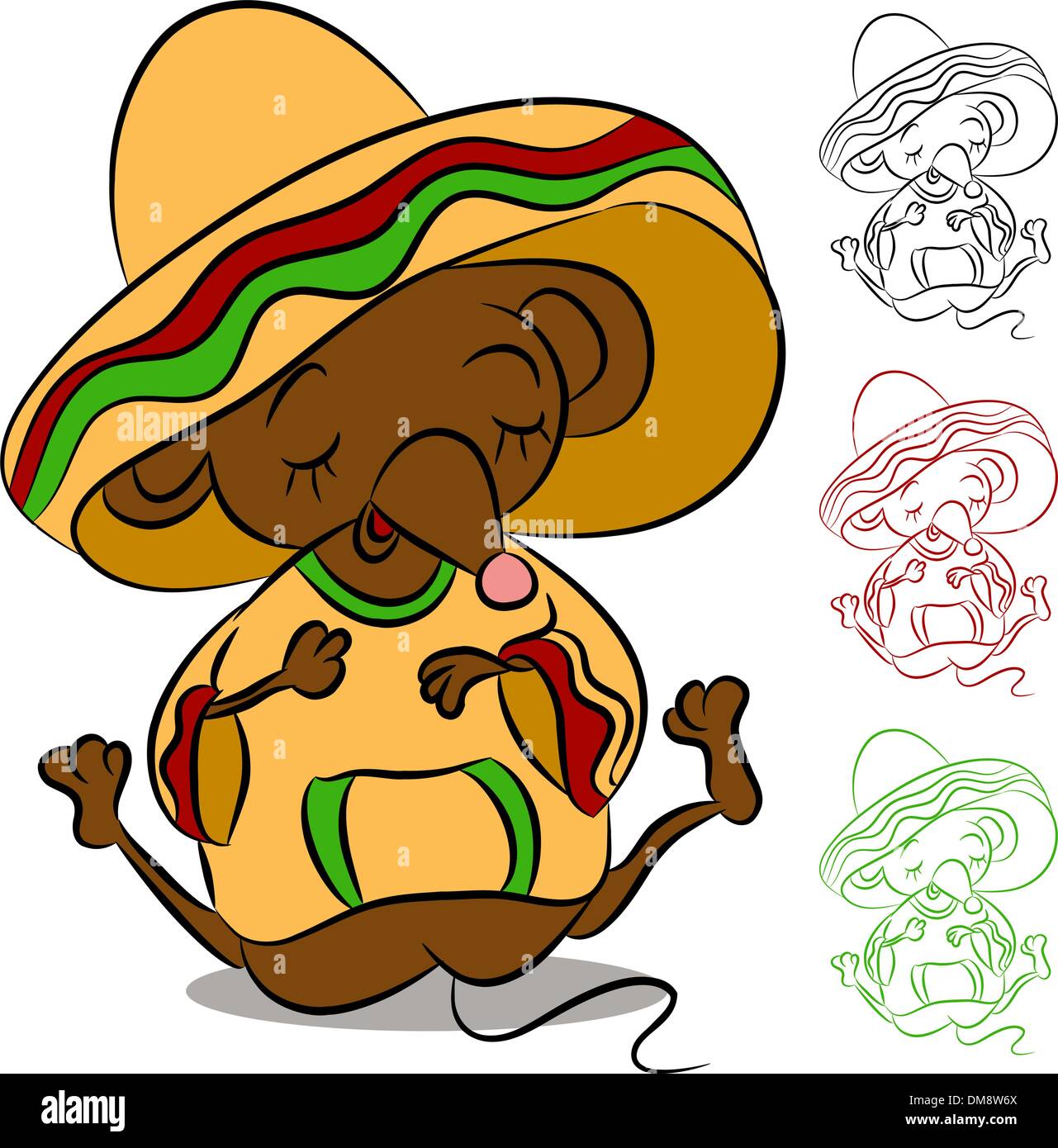 Sleeping mexican Stock Vector Images - Alamy