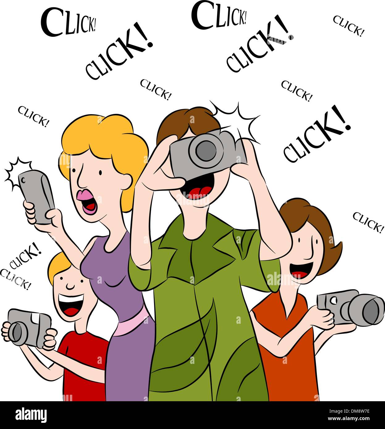 People Taking Pictures Clip Art Cartoon Kid Taking Friends Photo