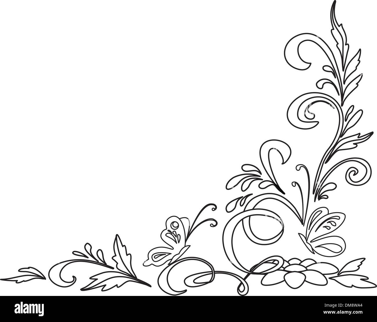 Abstract background pattern plant Black and White Stock Photos & Images ...