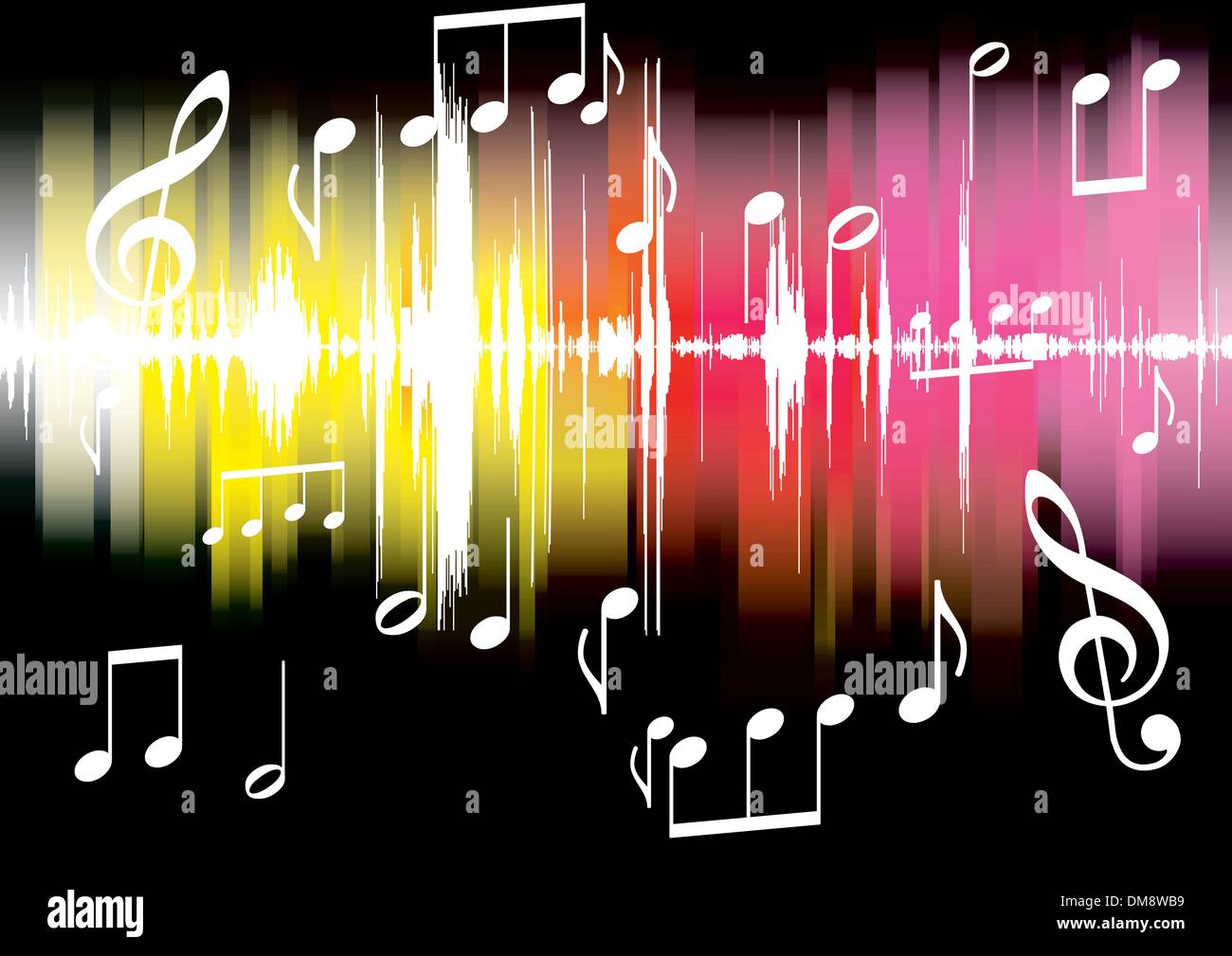 Vector illustration of futuristic abstract glowing music background ...