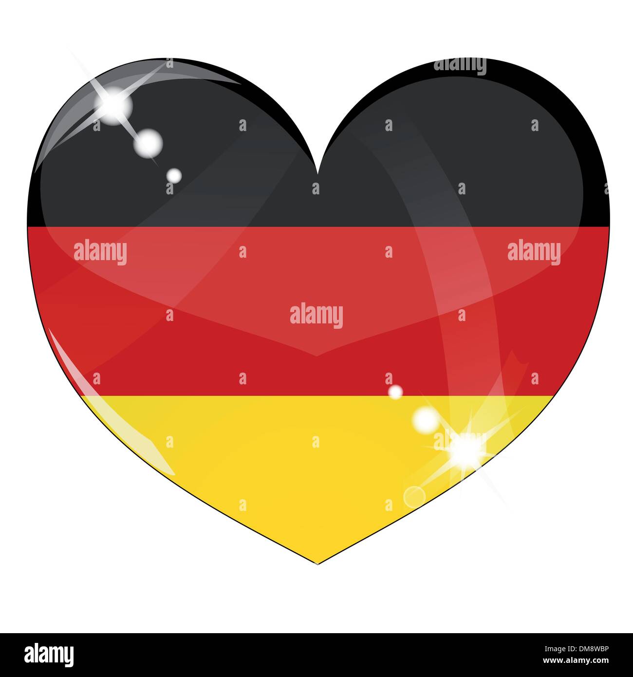 Germany flag heart hi-res stock photography and images - Alamy