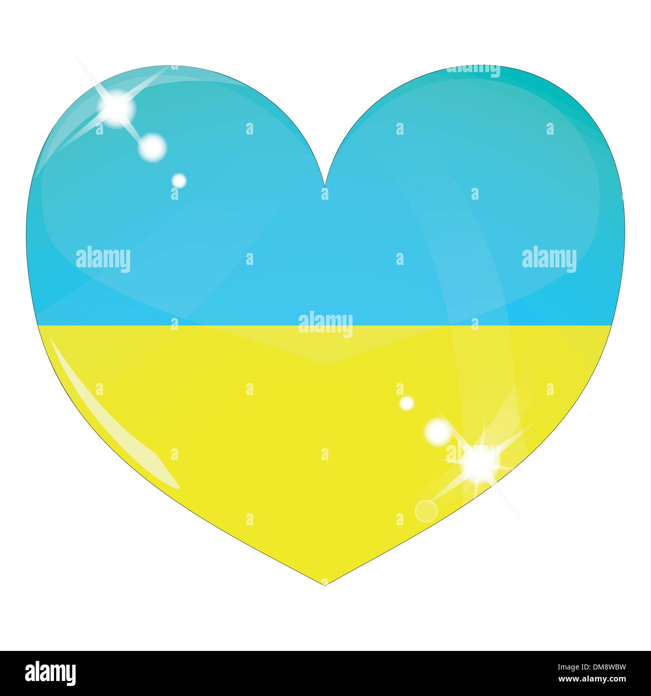 Ukraine heart icon Stock Vector Images - Alamy