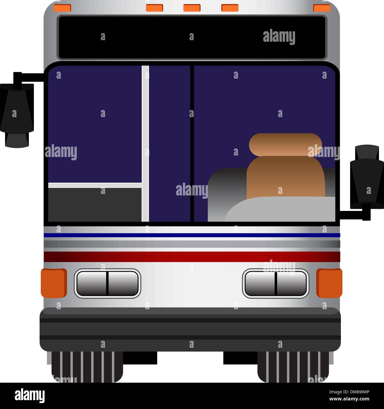 Front View Bus Stock Vector Image & Art - Alamy
