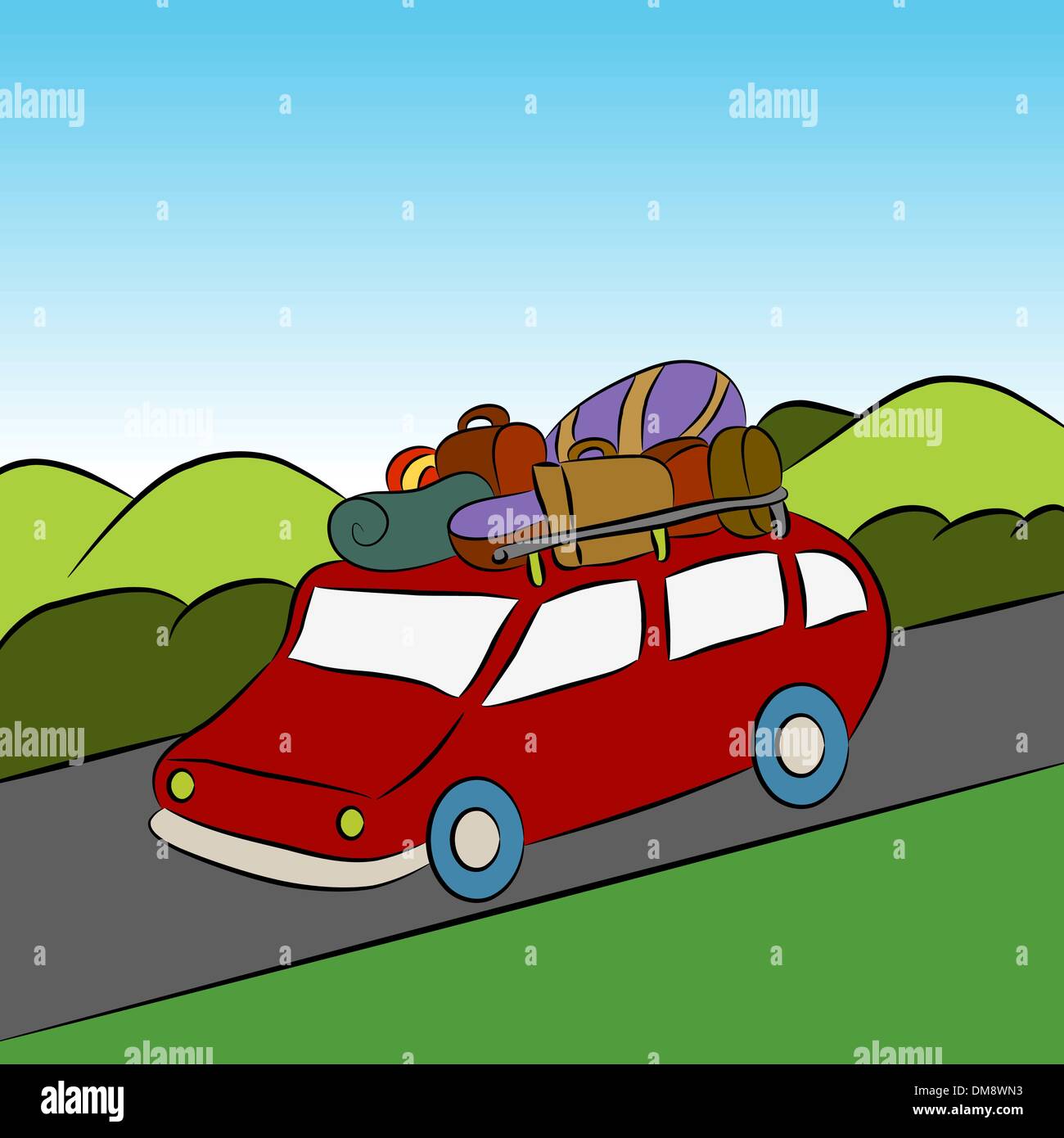 The travelling family Stock Vector Images - Alamy
