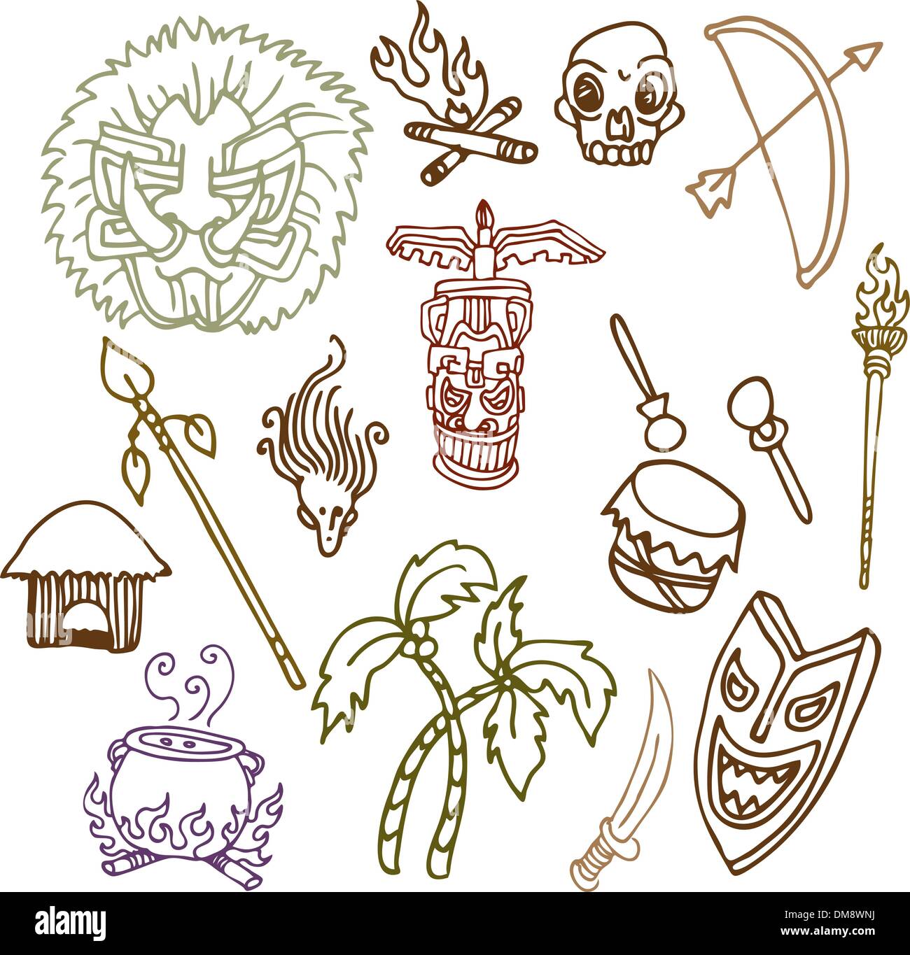 Primitive hut Stock Vector Images - Alamy