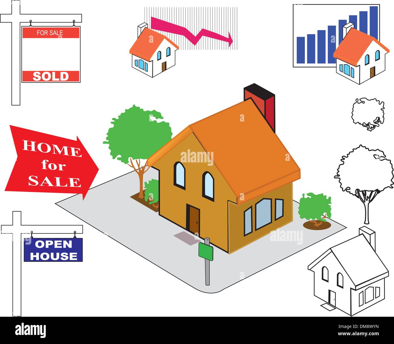 Vector Real Estate Stock Vector Image & Art - Alamy