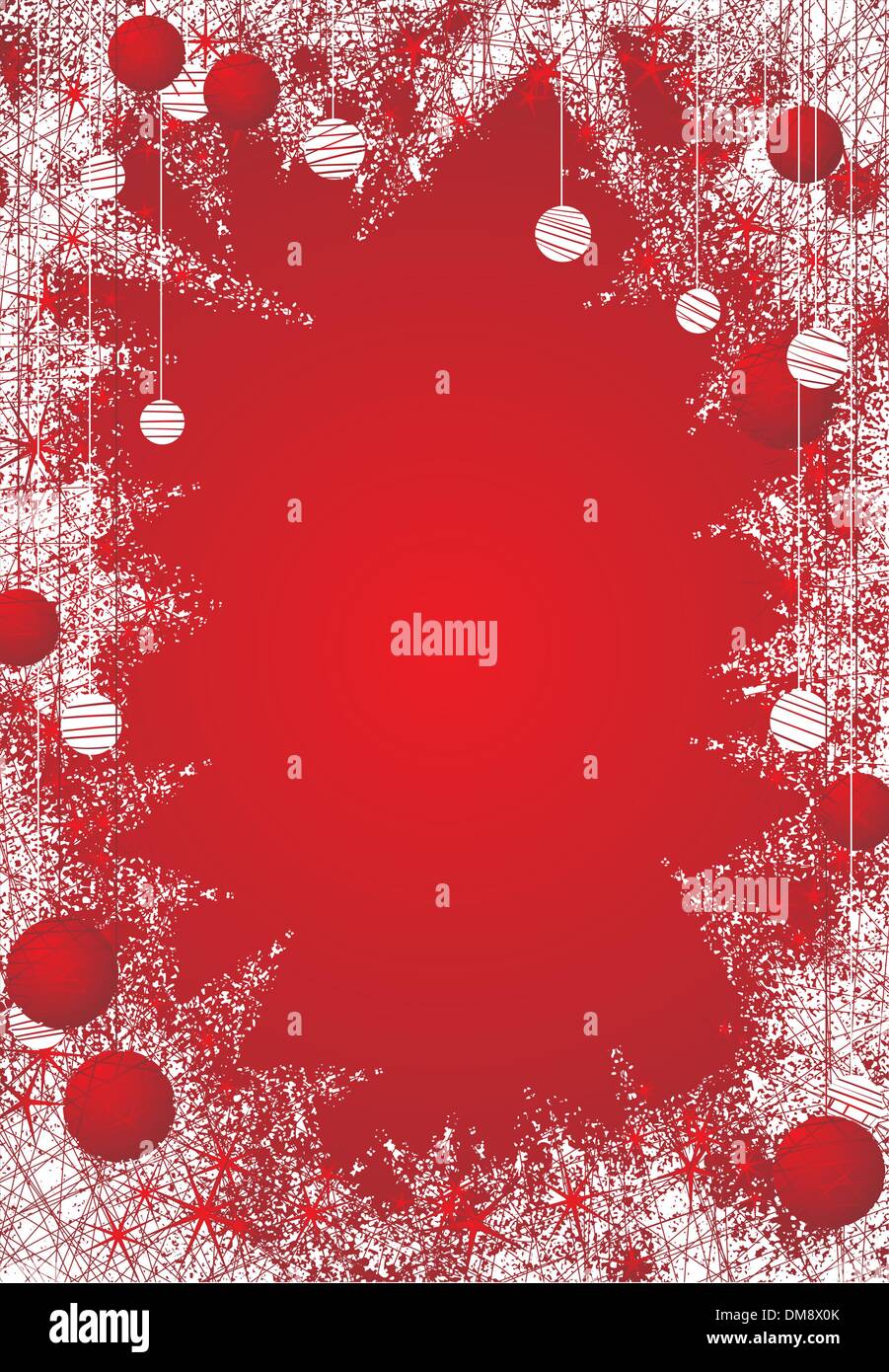 Christmas frame red balls Stock Vector Images - Alamy
