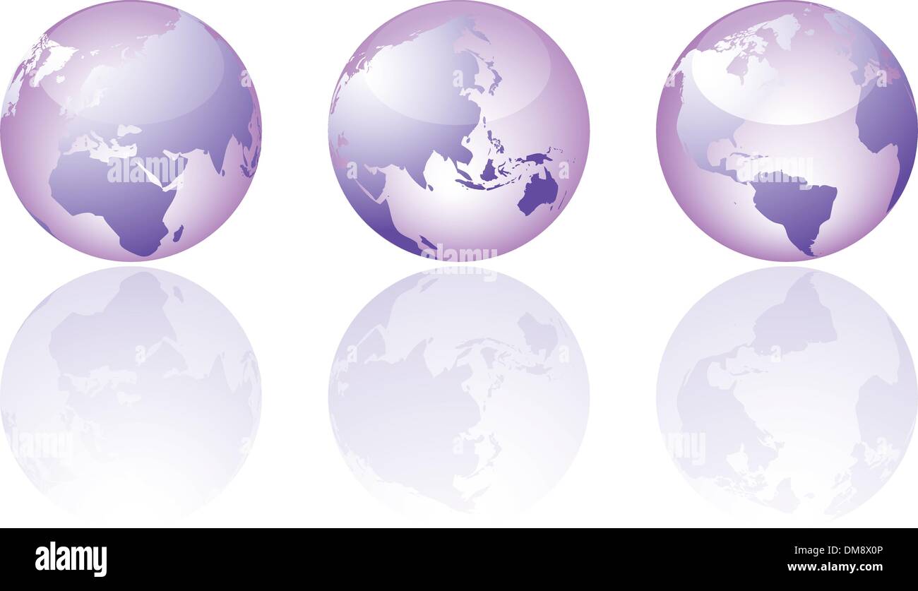 Three glass world views Stock Vector Image & Art - Alamy