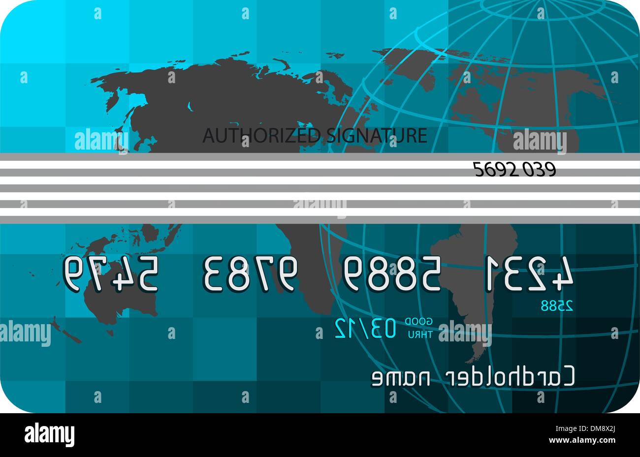 Credit cards, back view. EPS 8 Stock Vector Image & Art - Alamy