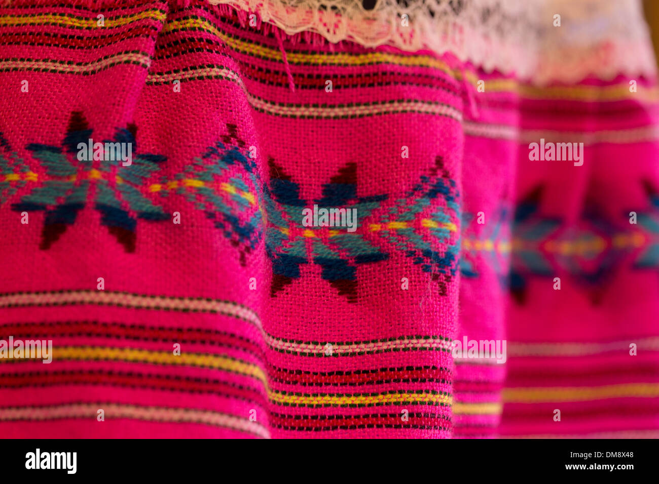 Colorful stitched fabric Stock Photo - Alamy