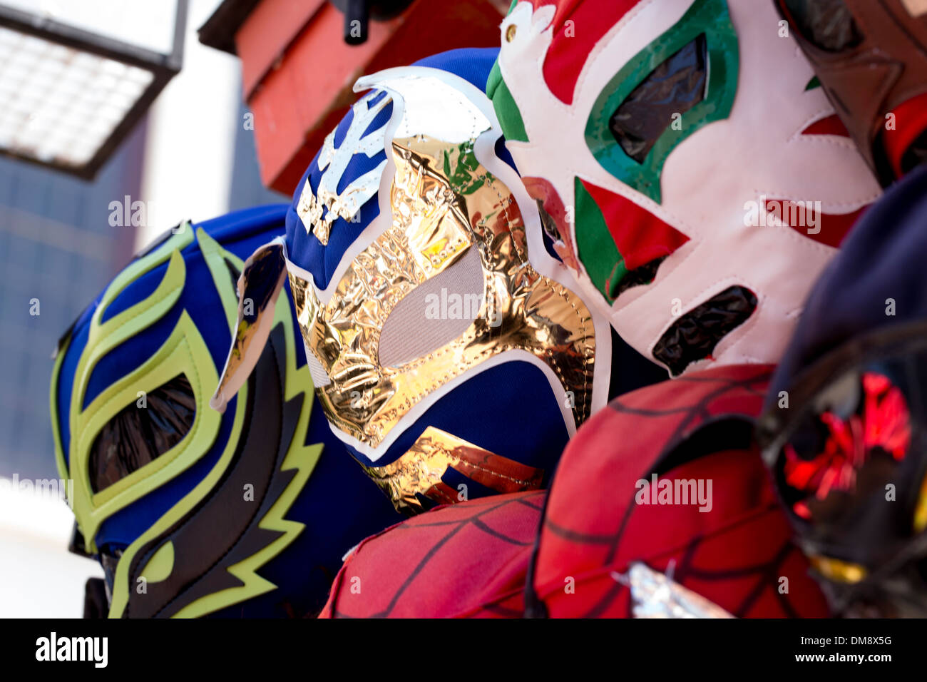 Mexican lucha libre masks Stock Photo - Alamy