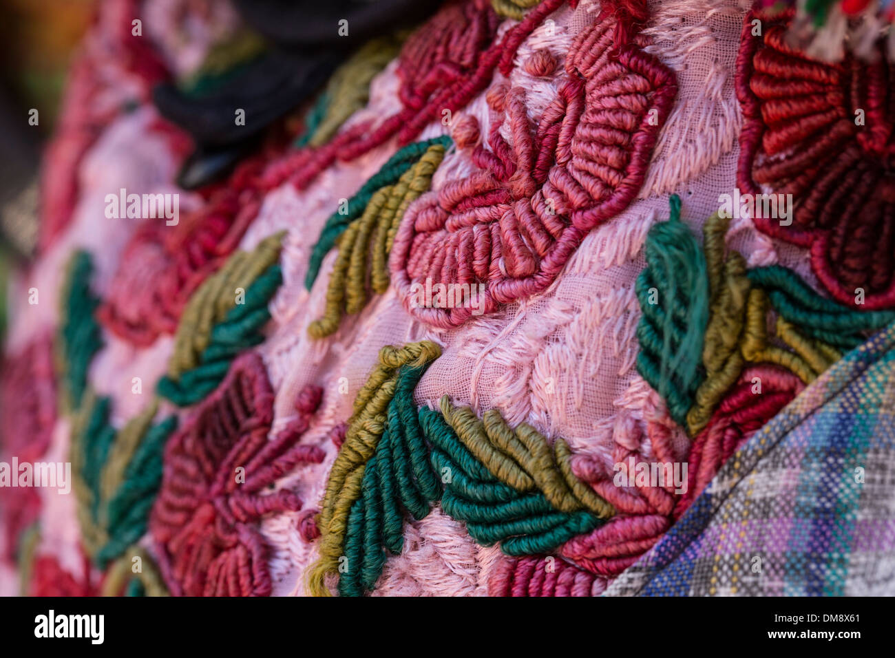Colorful hand stitched fabric Stock Photo - Alamy