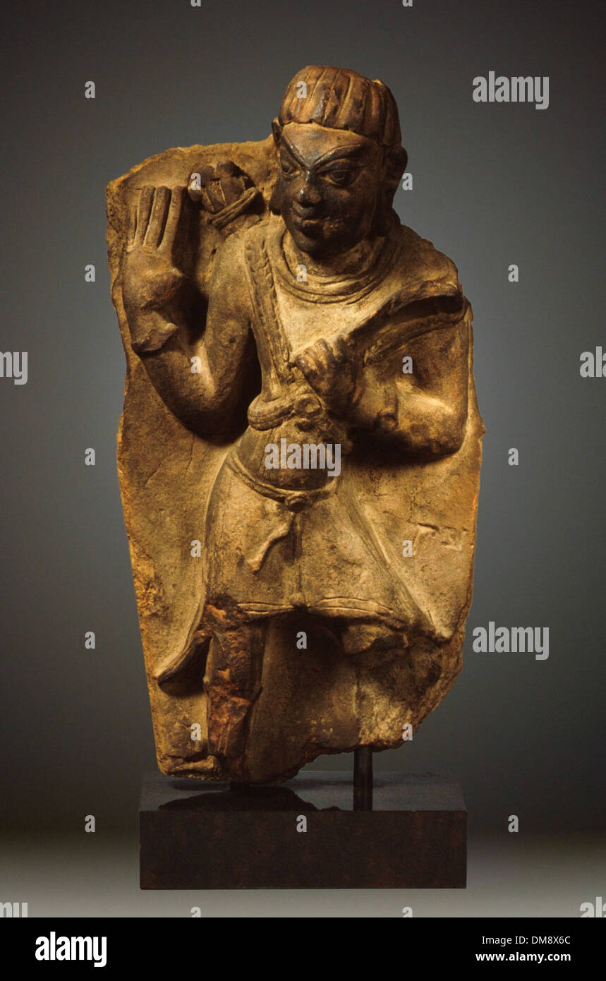 This artwork portrays Rama, a divine hero from Hindu mythology ...