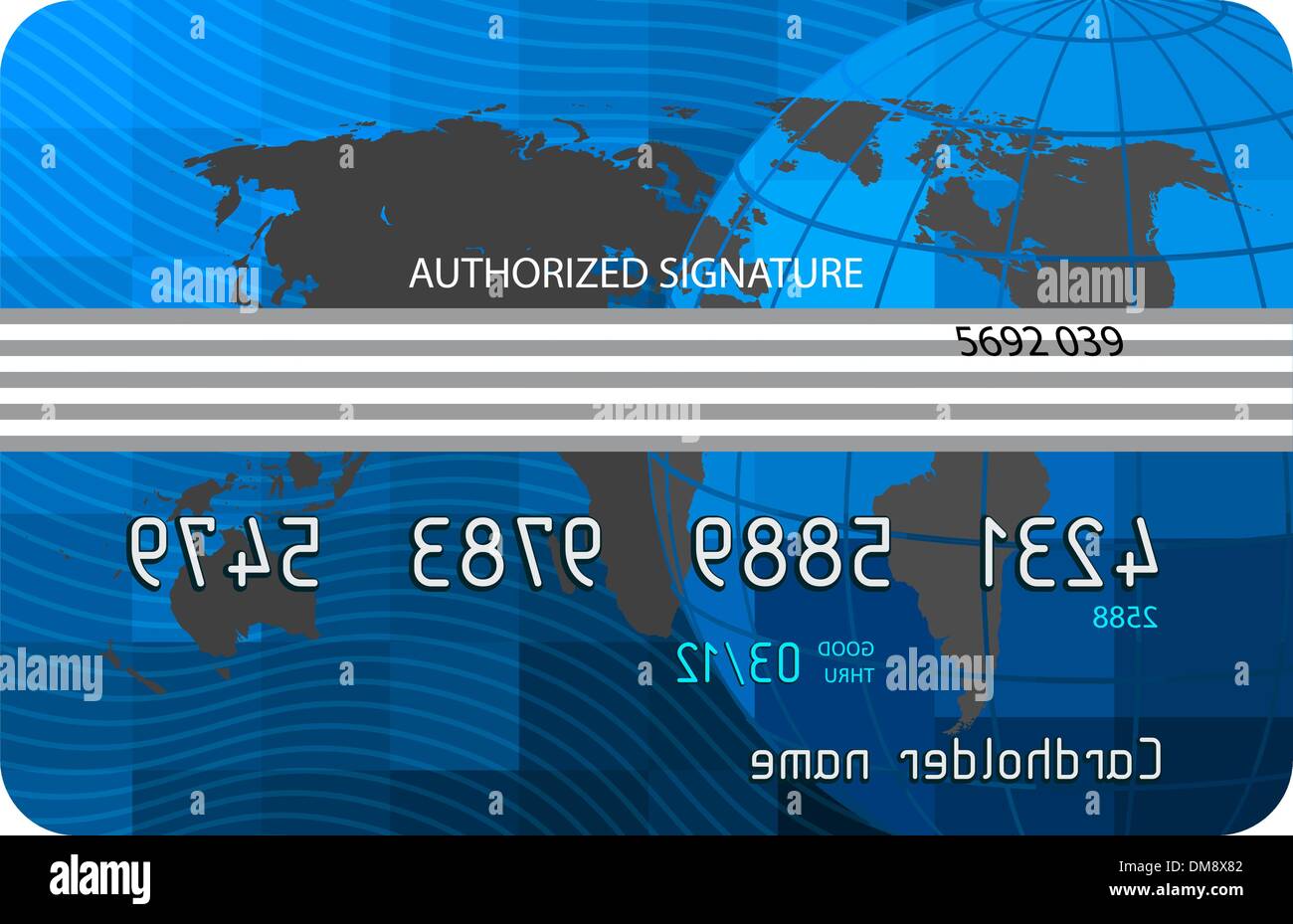 Credit cards, back view. EPS 8 Stock Vector Image & Art - Alamy