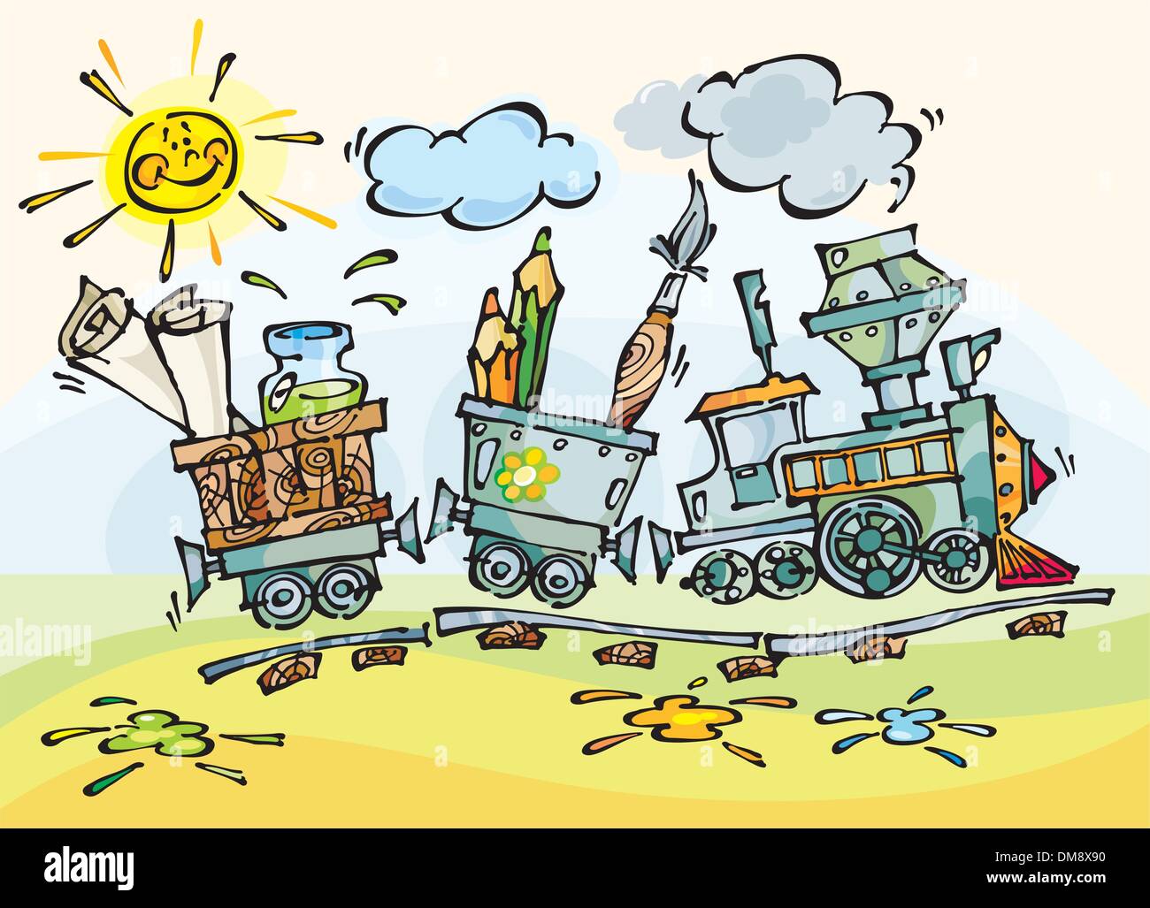 Brush locomotive Stock Vector Images - Alamy