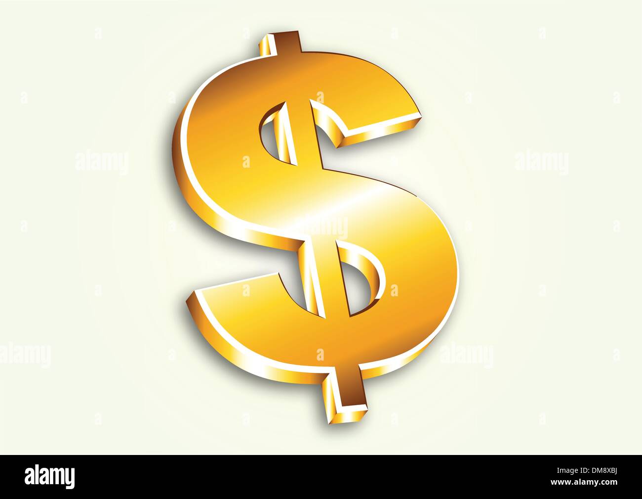 Gold Dollar Sign Vector