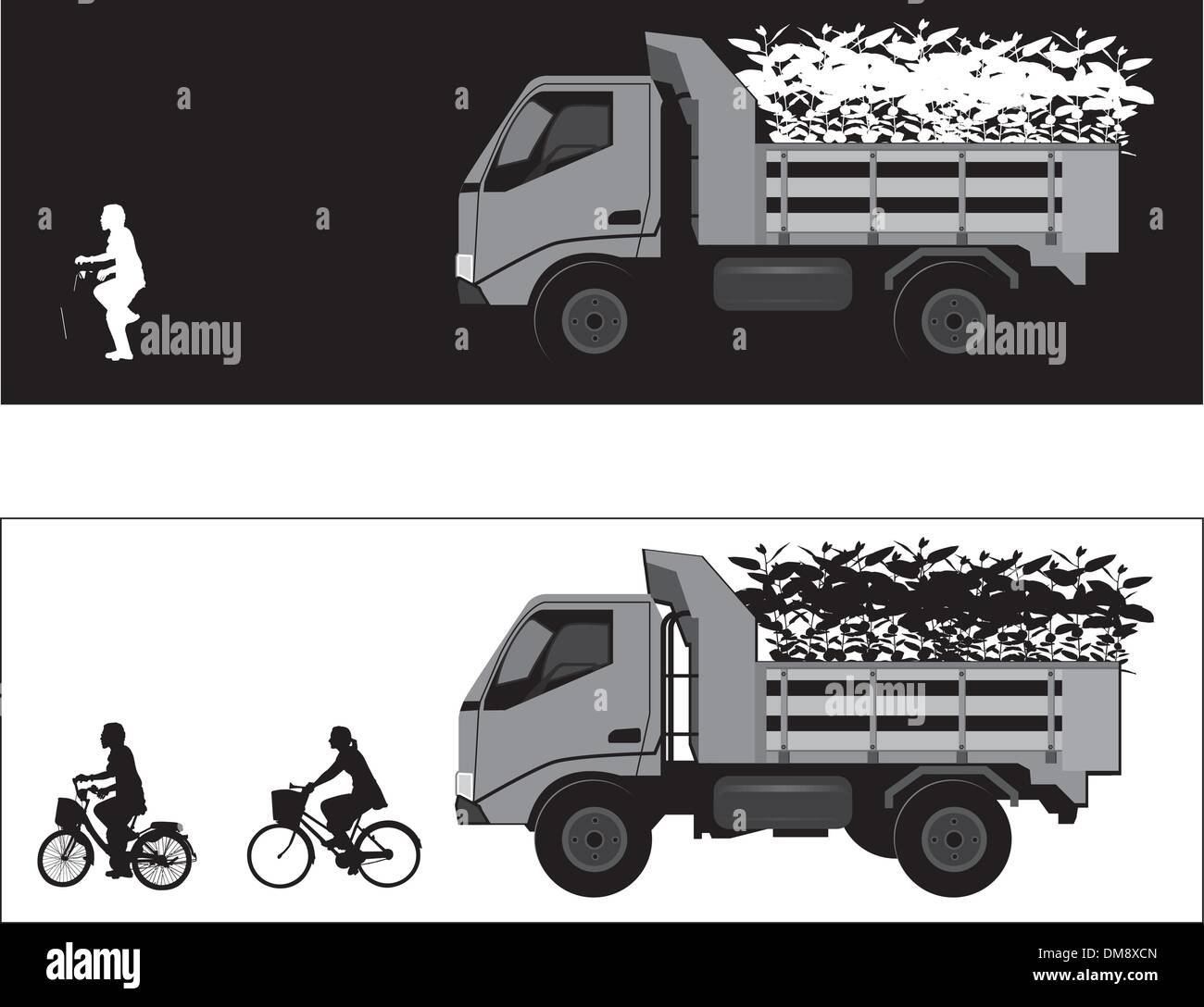 People planting Stock Vector Images - Alamy