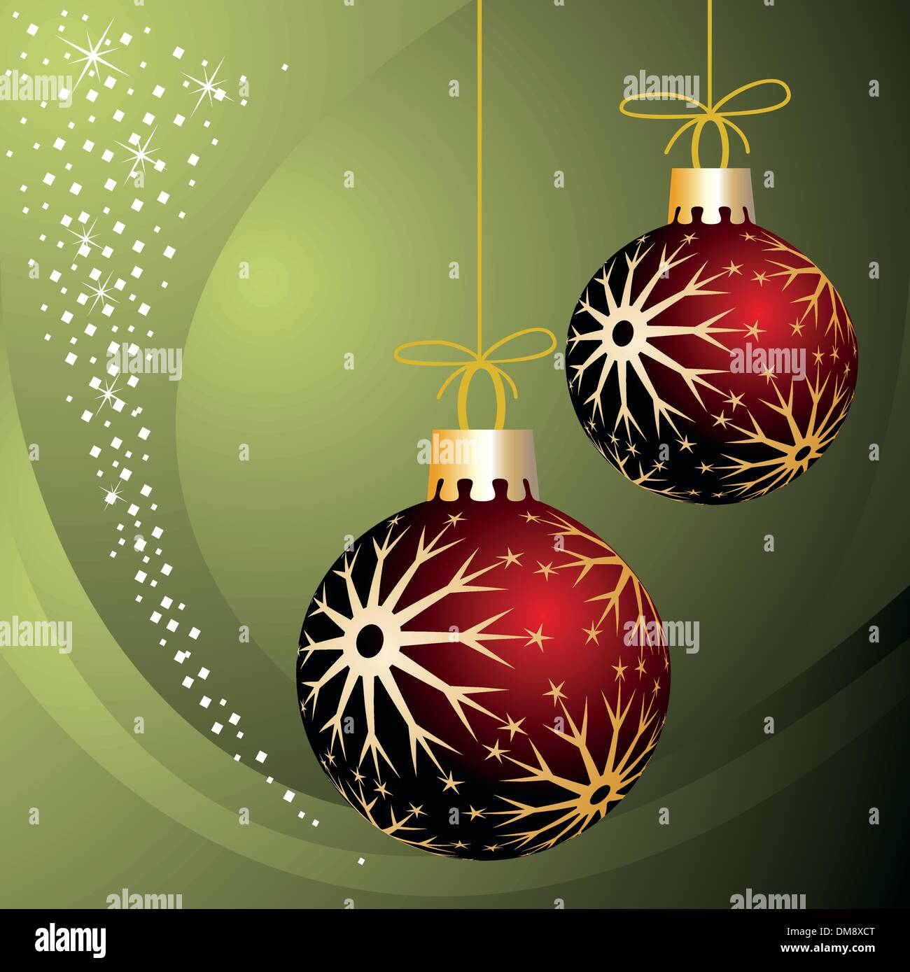 Gold christmas decoration hanging Stock Vector Images - Alamy