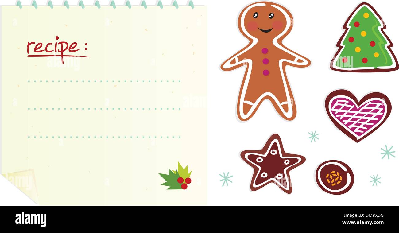 Christmas gingerbread cookies paper Stock Vector Images - Alamy