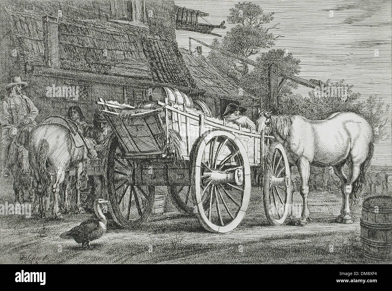 This historical artifact, *The Four-Wheeled Cart* from the collection ...