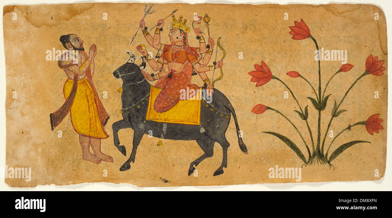 The 'Goddess and Worshipper' is a dual-sided artwork that depicts a ...