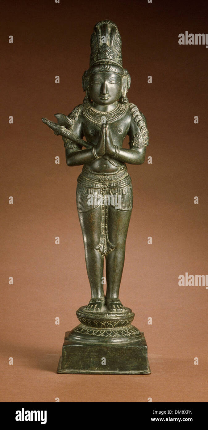 This artwork represents the Hindu saint Chandikeshvara, a revered ...