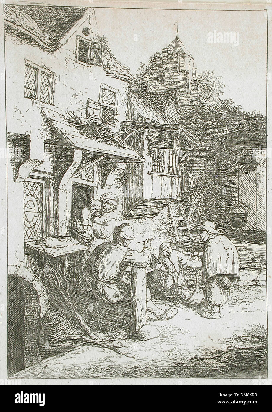 The 'Hunchbacked Fiddler' painting represents a scene rich in ...