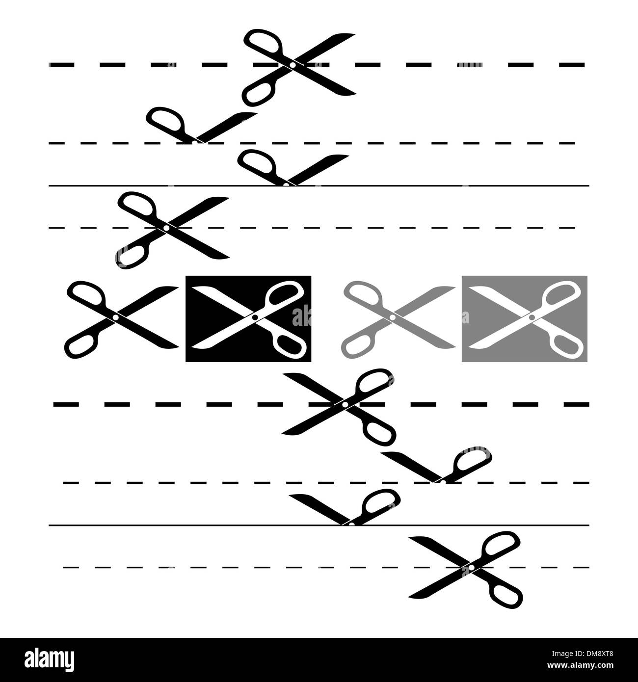 Scissors template for design. EPS 8 Stock Vector Image & Art - Alamy