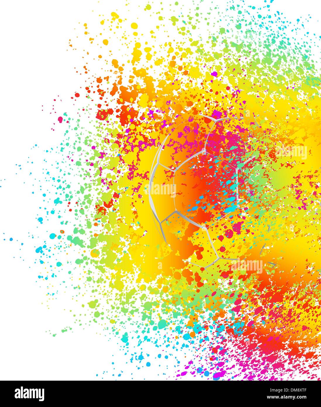 Colorful background with a soccer ball. EPS 8 Stock Vector Image & Art ...